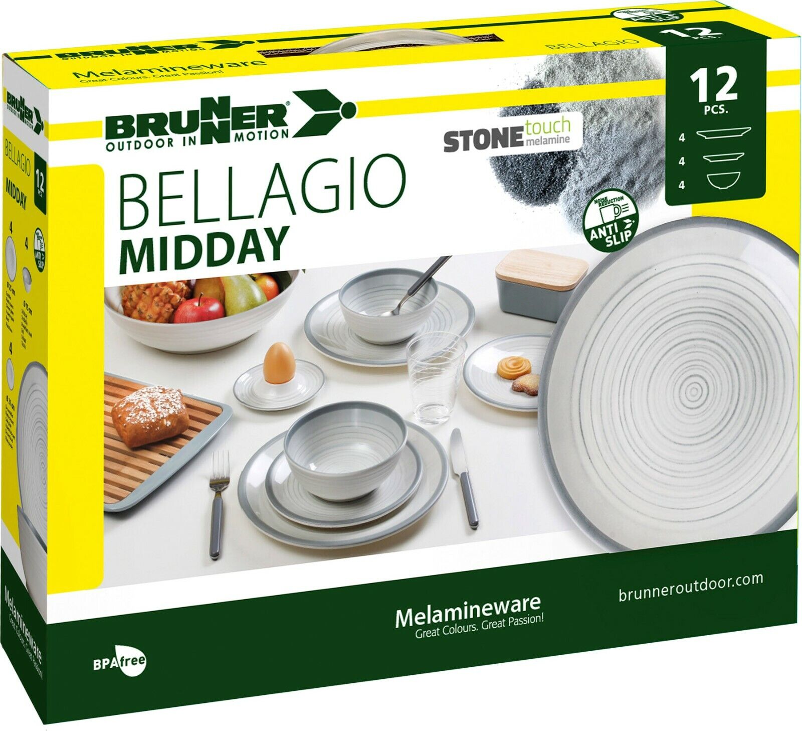 Brunner Bellagio Midday 12 Piece Melamine Dinner set – Jacksons of Old ...